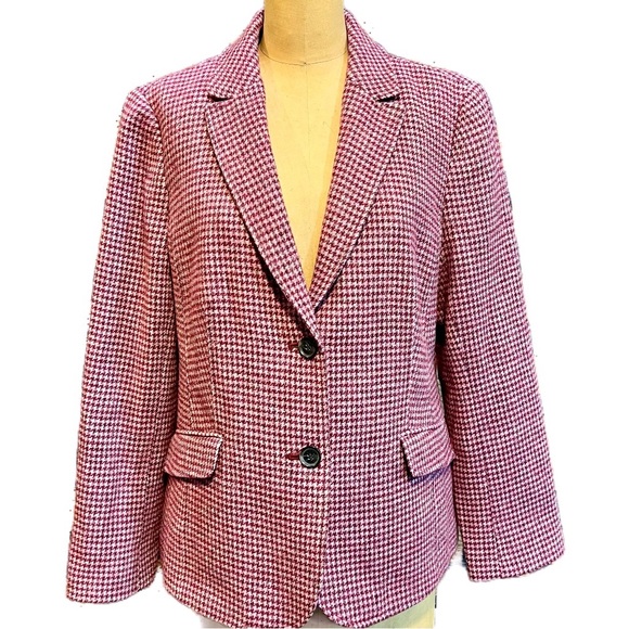 Talbots | Jackets & Coats | Talbots Wool Tweed Plaid Check Blazer Suit ...